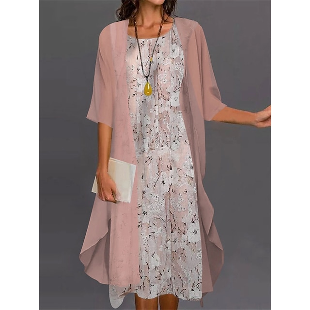 Damen Midikleid Casual kleid Kleid-Set Zweiteiliges Kleid Modisch elegante kleider Outdoor ...