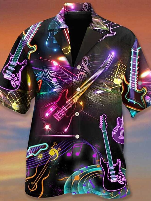 Men's Boardmasters Musical Instrument Shirt Summer Hawaiian Shirt ...