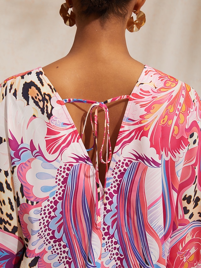 Vacation Paisley Pattern Stretch Spliced Chiffon One Piece Swimsuit ...